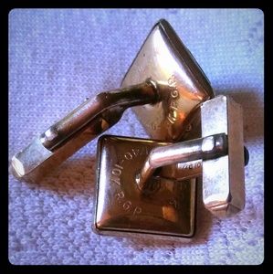 SWANK | Accessories | Vintage Swank Cufflinks With Blue Glass | Poshmark
